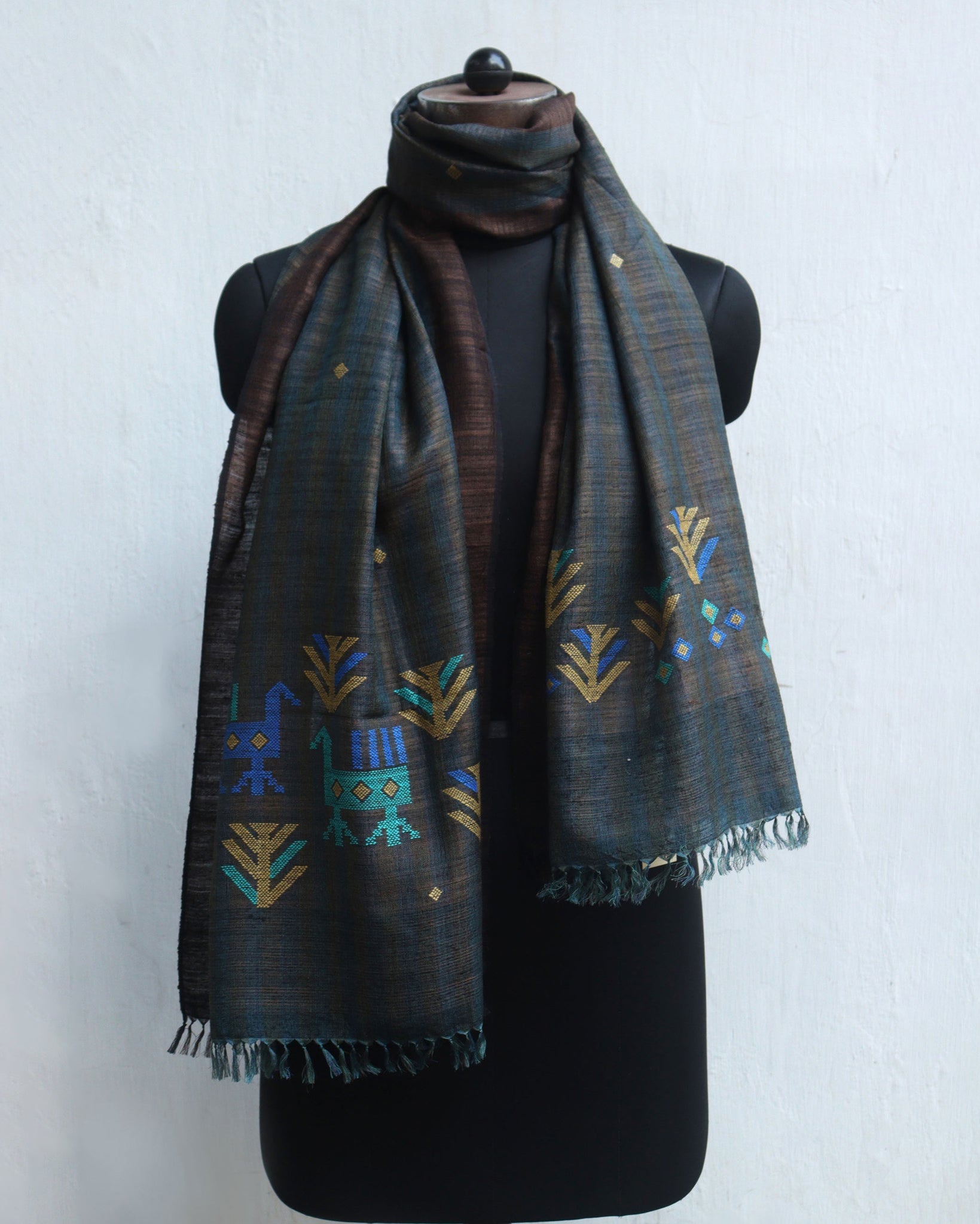 Buy Green Colour Women Stoles Online in Kolkata, India
